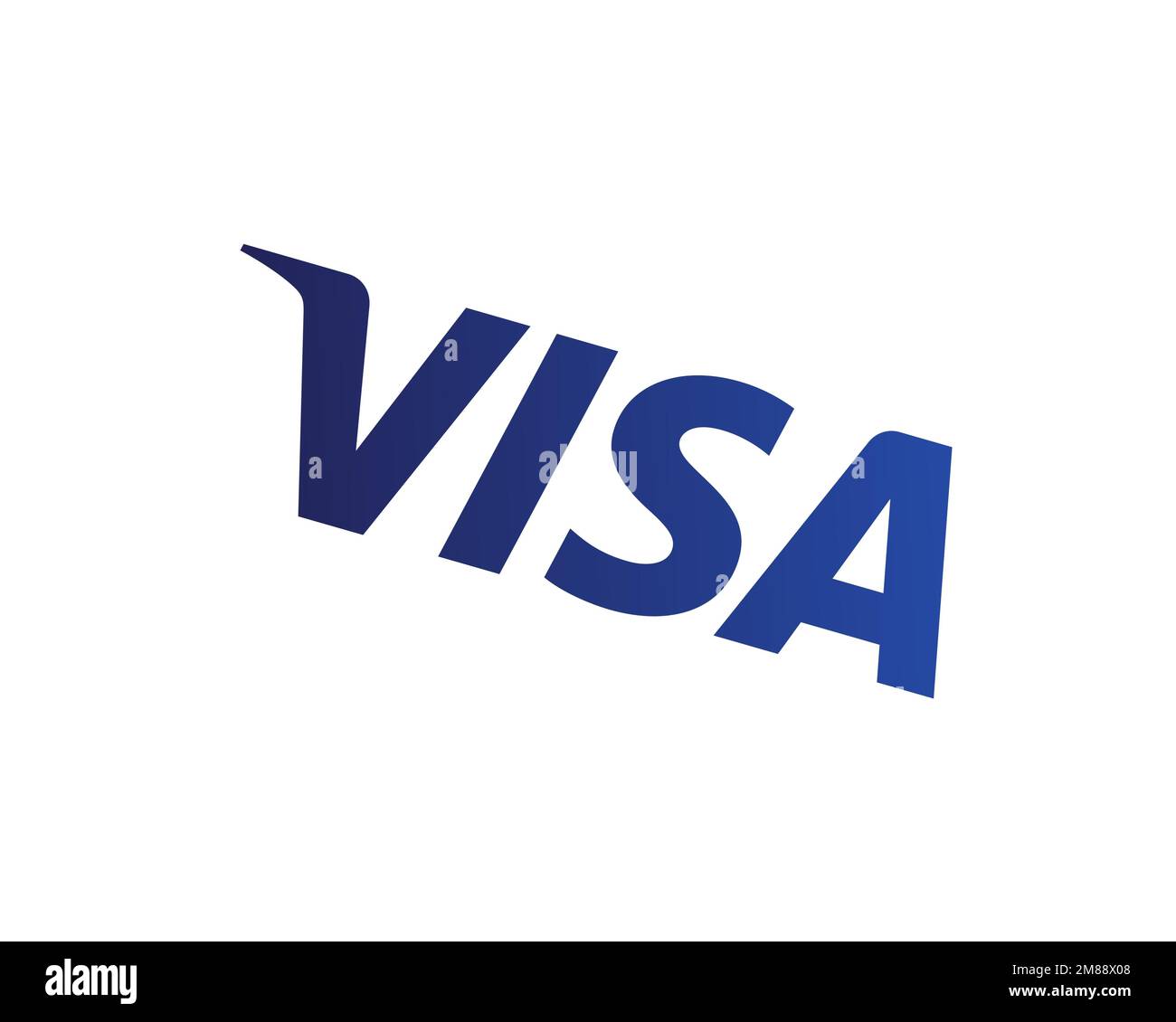 Visa Inc. rotated logo, white background B Stock Photo - Alamy