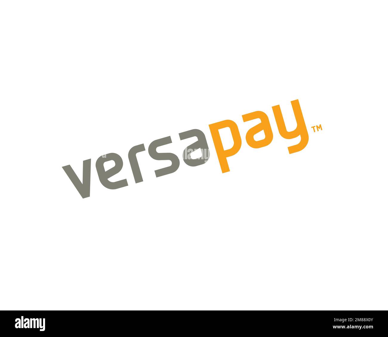 VersaPay, rotated logo, white background Stock Photo - Alamy