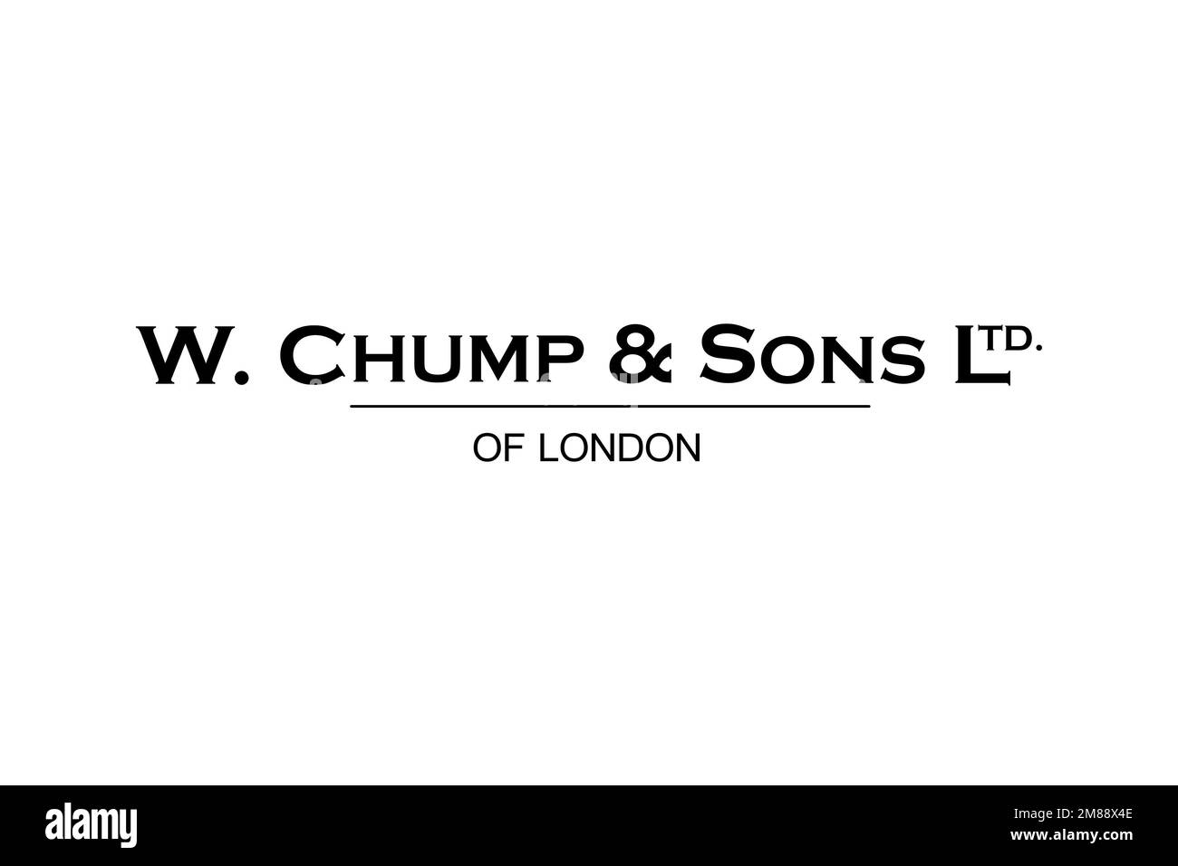 W. Chump and Sons, Logo, White background Stock Photo - Alamy