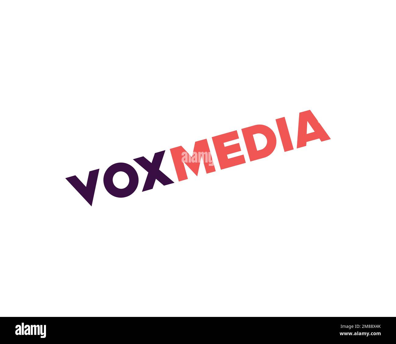 Vox Media, rotated logo, white background Stock Photo - Alamy