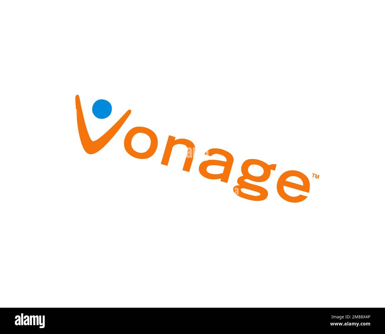 Vonage, rotated logo, white background B Stock Photo - Alamy