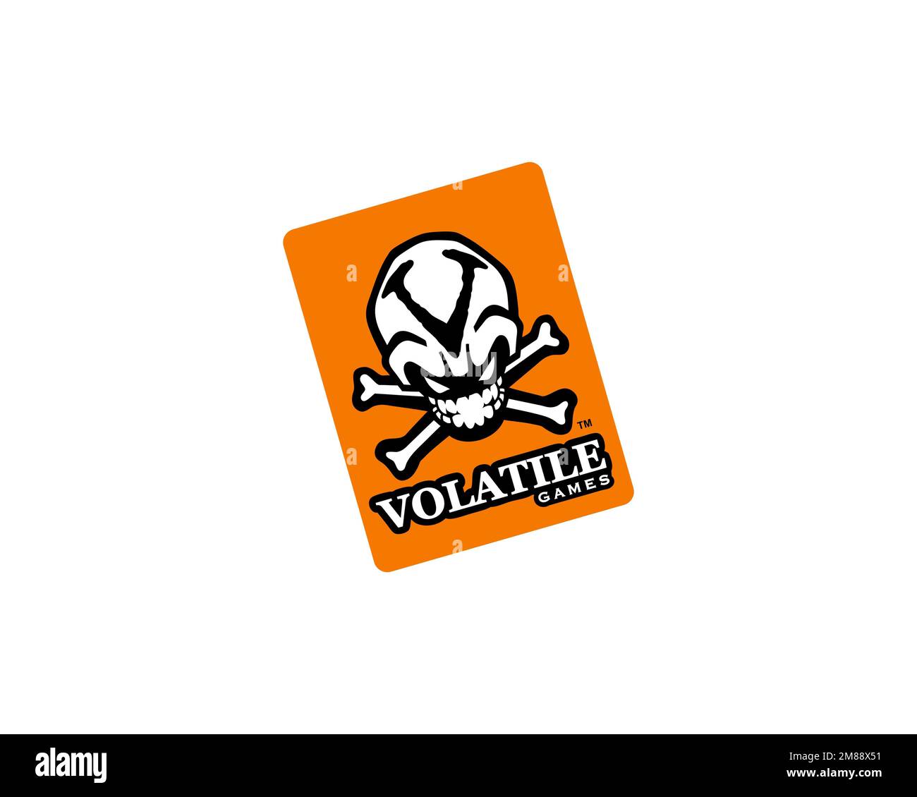 Volatile Games, Rotated Logo, White Background Stock Photo - Alamy
