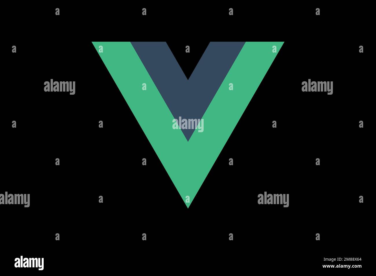 Vue. js, Logo, Black background Stock Photo - Alamy