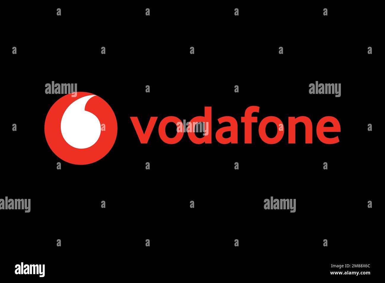 Vodafone Malta, Logo, Black background Stock Photo - Alamy