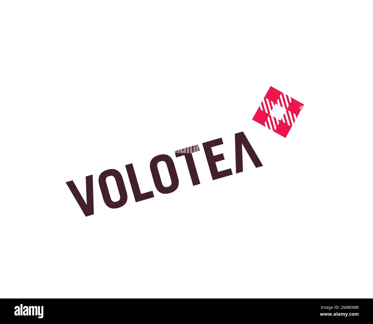 Volotea, rotated logo, white background Stock Photo - Alamy
