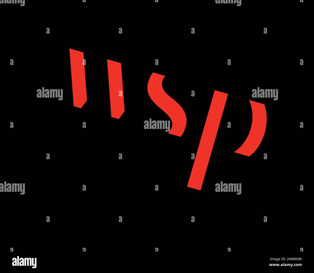 WSP Global, rotated logo, black background B Stock Photo - Alamy