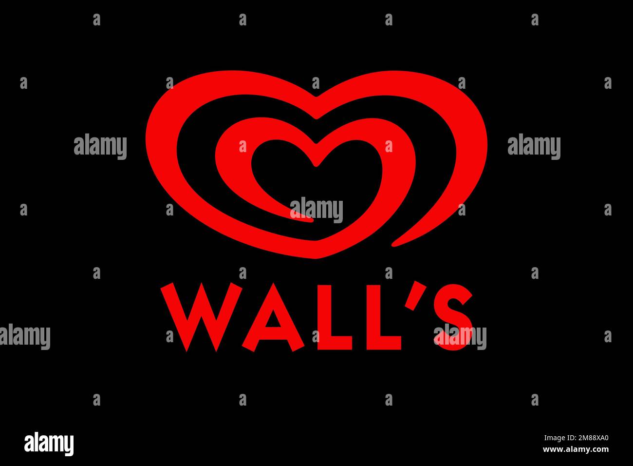 Wall's ice cream, Logo, Black background Stock Photo - Alamy