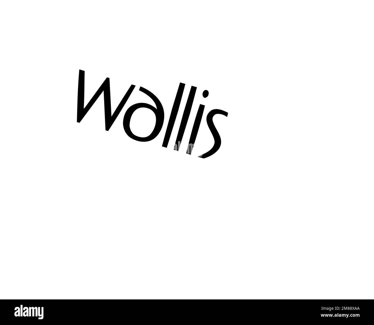 Wallis retailer, rotated logo, white background B Stock Photo - Alamy