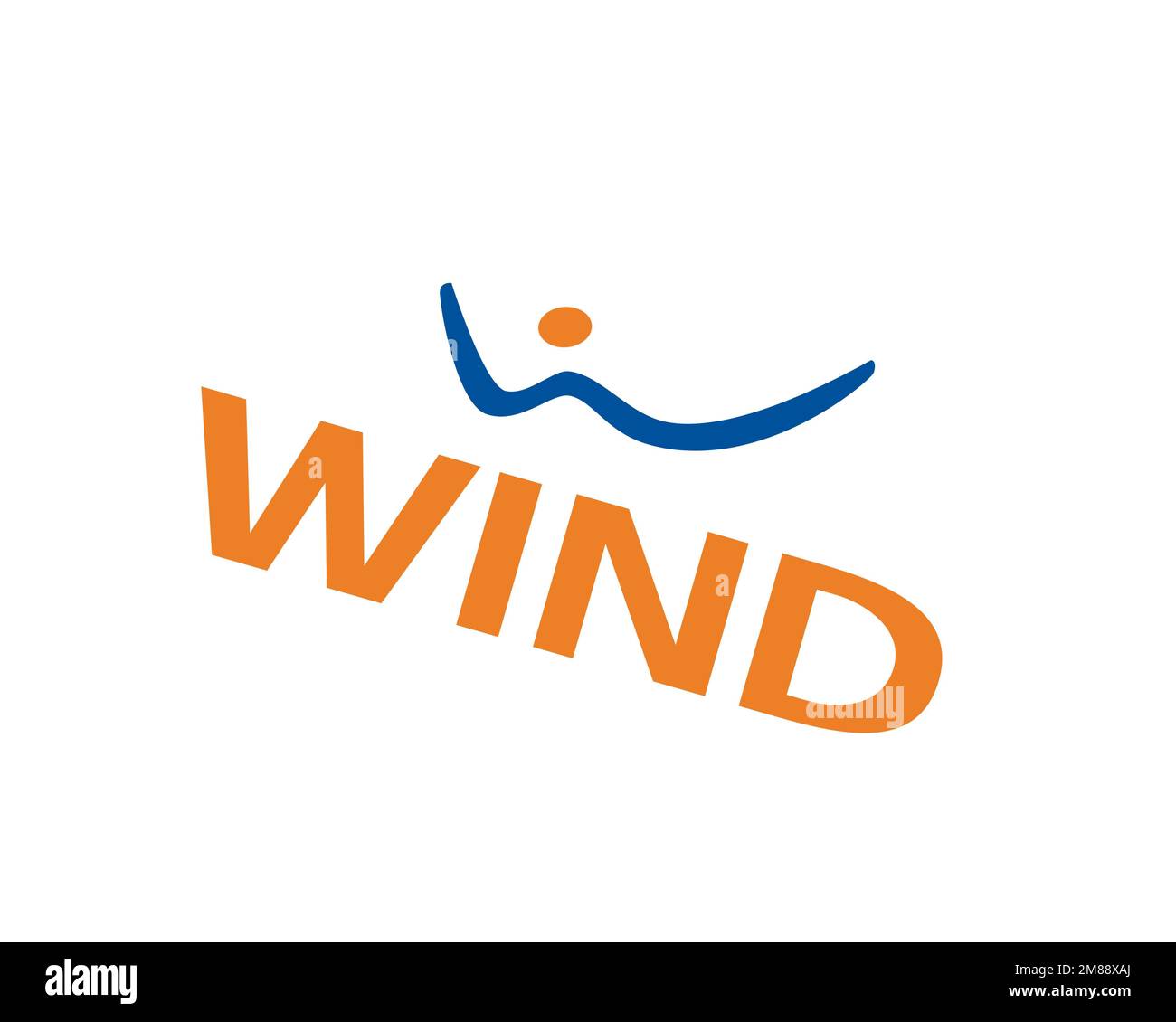 WIND Italy, rotated logo, white background B Stock Photo - Alamy