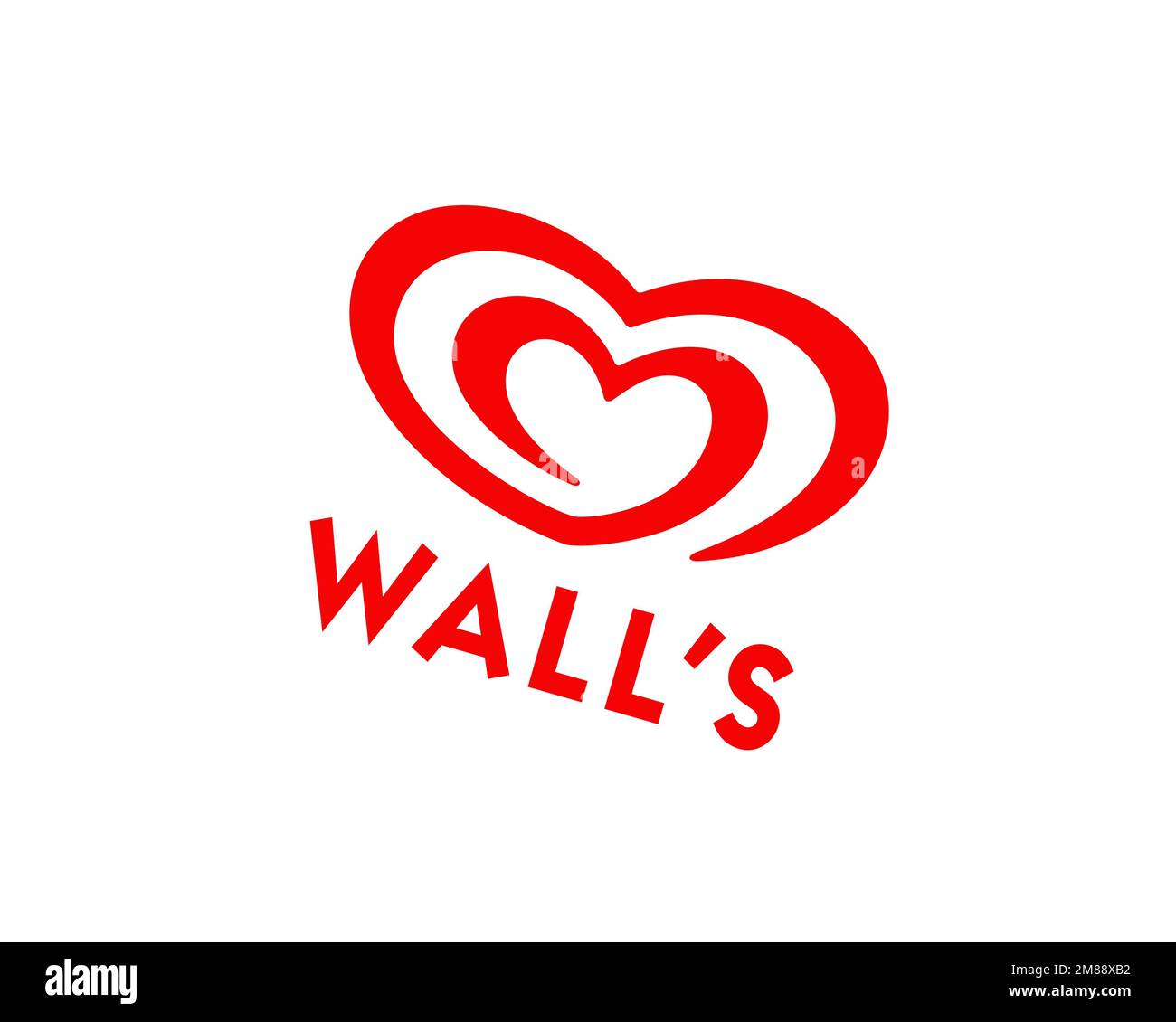 Wall's ice cream, rotated logo, white background B Stock Photo - Alamy