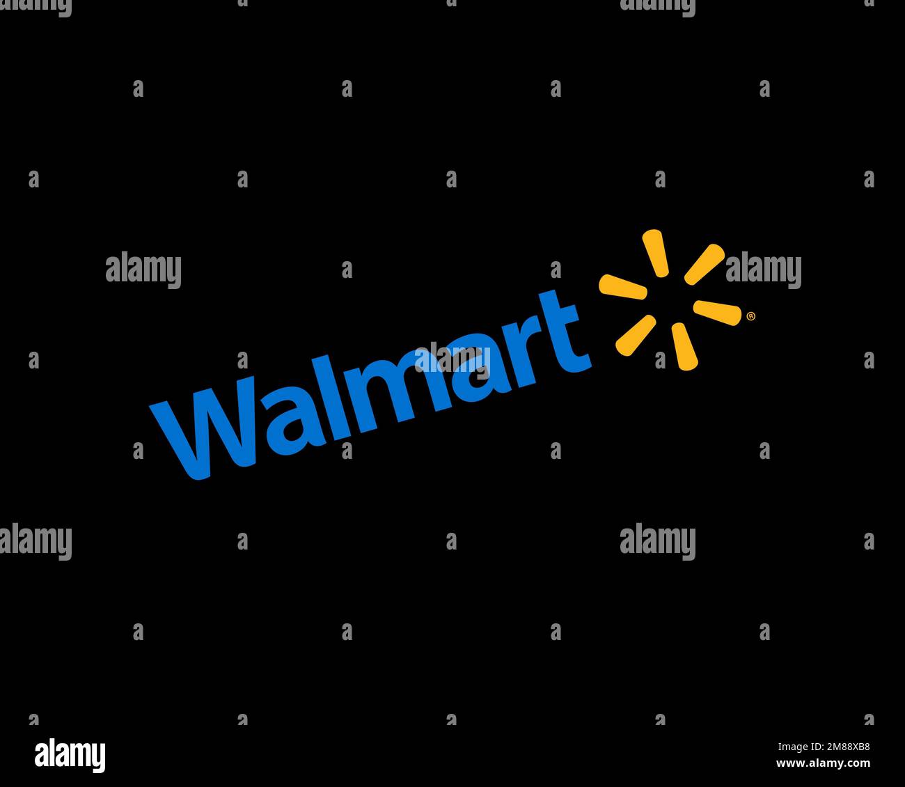 Walmart Canada, rotated logo, black background Stock Photo - Alamy