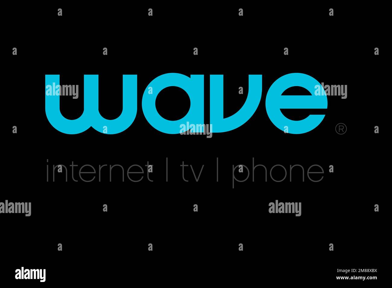 Wave Broadband, Logo, Black background Stock Photo - Alamy