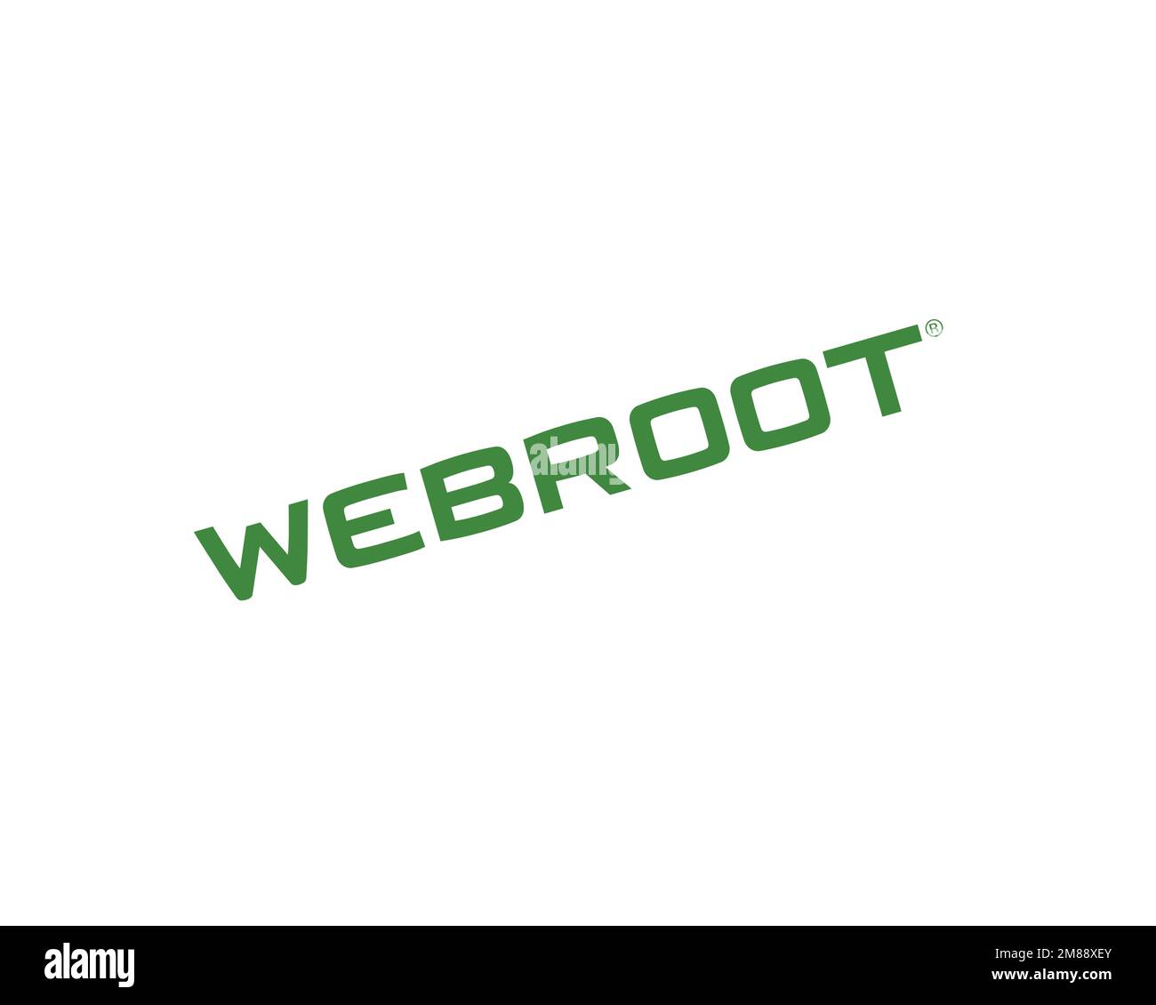 Webroot, rotated logo, white background Stock Photo - Alamy