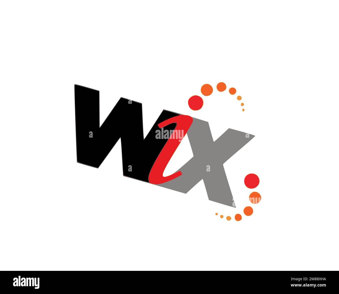 WiX, rotated logo, white background B Stock Photo - Alamy