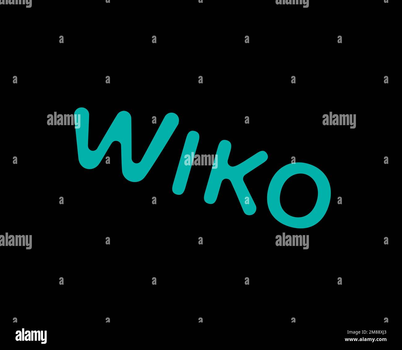 Wiko, rotated logo, black background B Stock Photo - Alamy