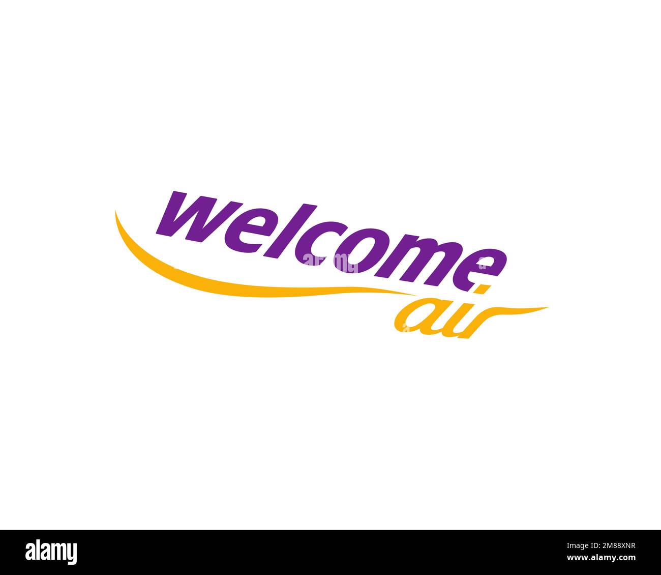 Welcome Air, rotated logo, white background B Stock Photo - Alamy