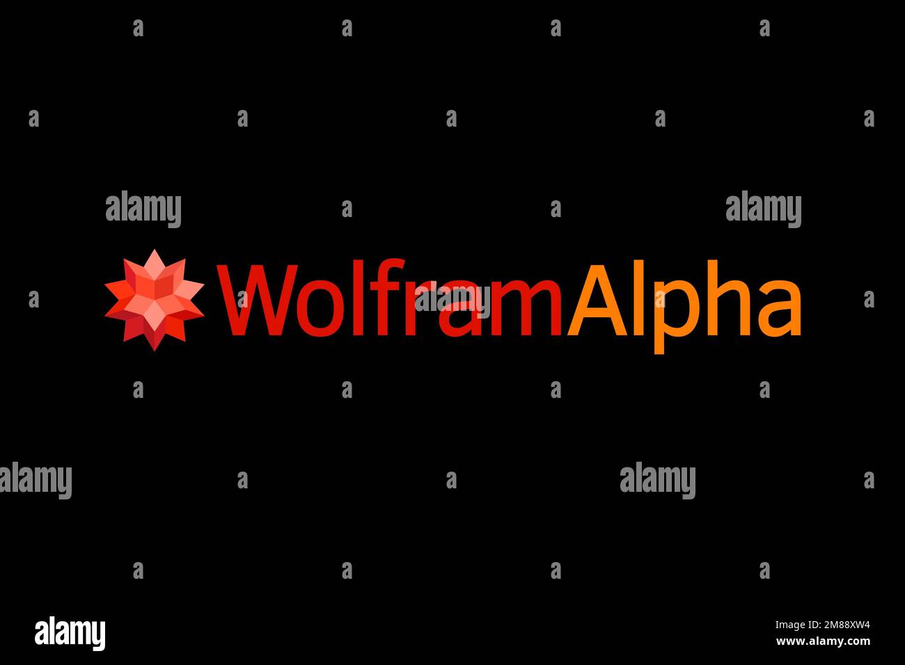 Wolfram Alpha, Logo, Black background Stock Photo - Alamy