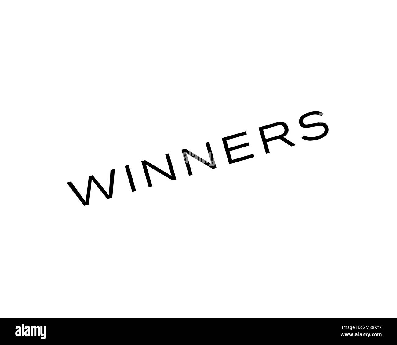 Winners, rotated logo, white background Stock Photo - Alamy