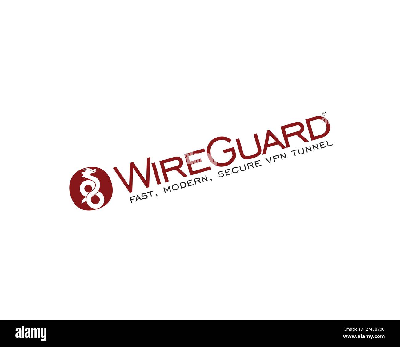 WireGuard, rotated logo, white background Stock Photo - Alamy