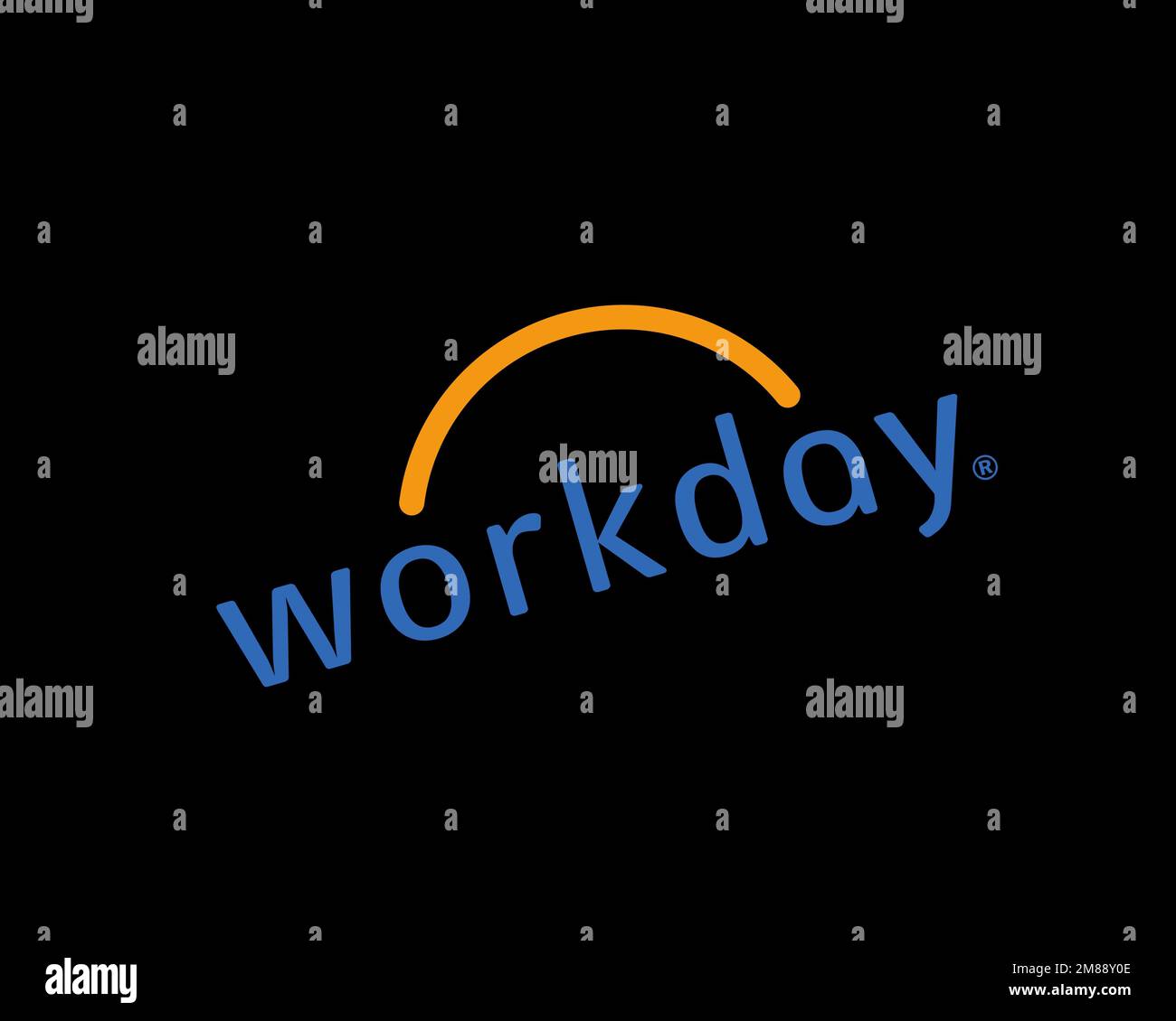 Workday Inc. rotated logo, black background Stock Photo - Alamy