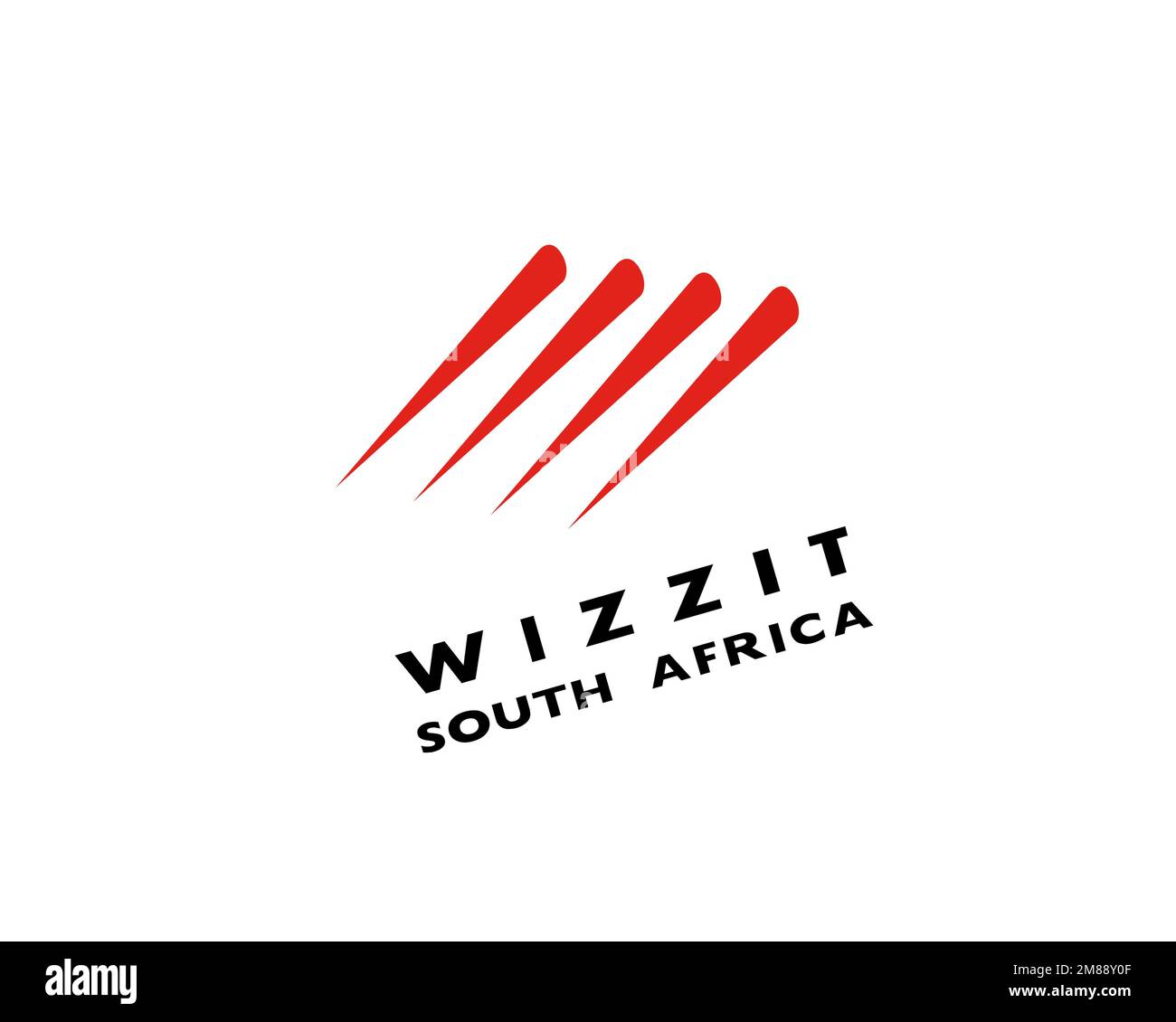 Wizzit, rotated logo, white background Stock Photo - Alamy