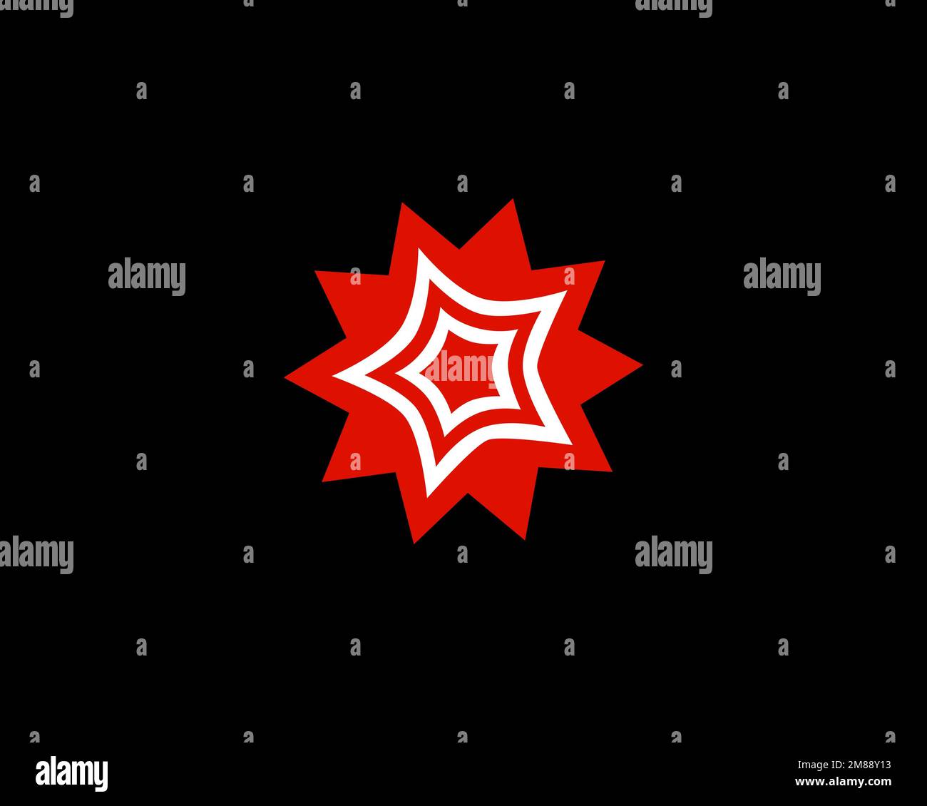 Wolfram Mathematica, rotated logo, black background B Stock Photo - Alamy