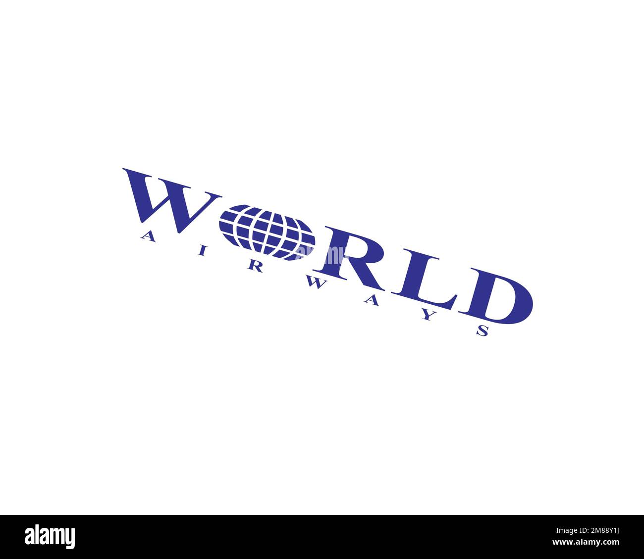 World Airways, rotated logo, white background B Stock Photo - Alamy