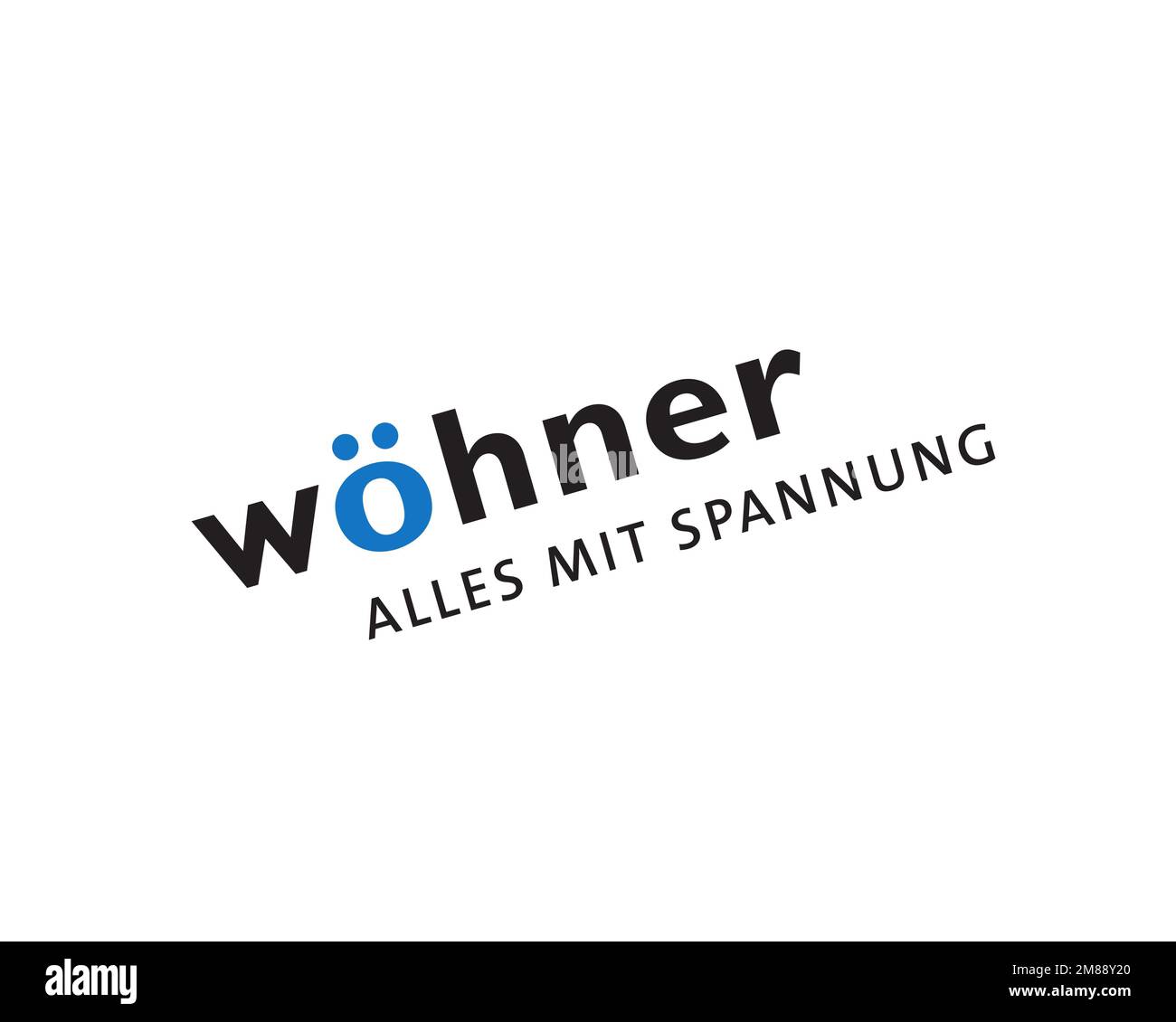 Woehner GmbH & Co. KG, rotated logo, white background Stock Photo - Alamy