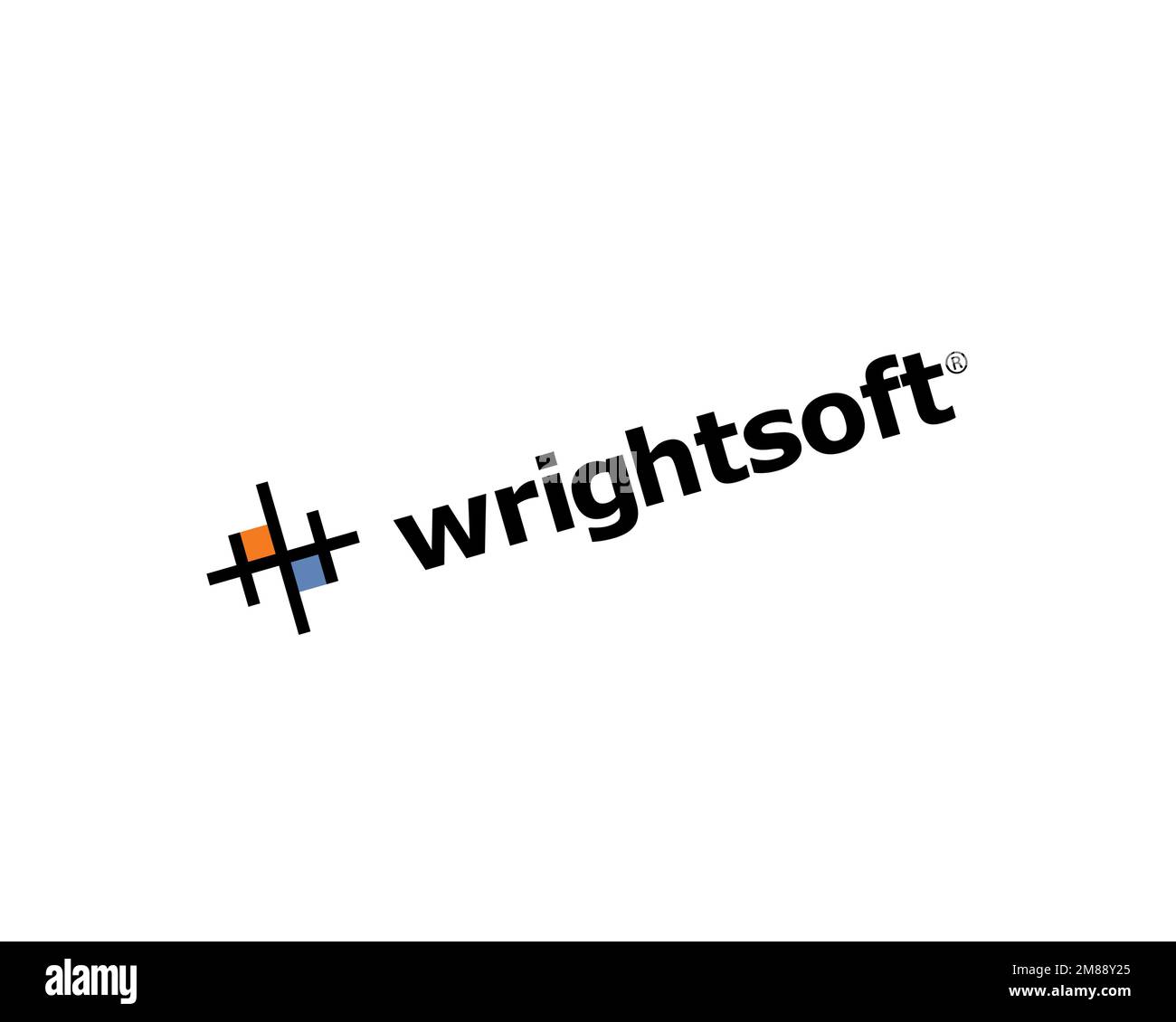 Wrightsoft, rotated logo, white background Stock Photo - Alamy