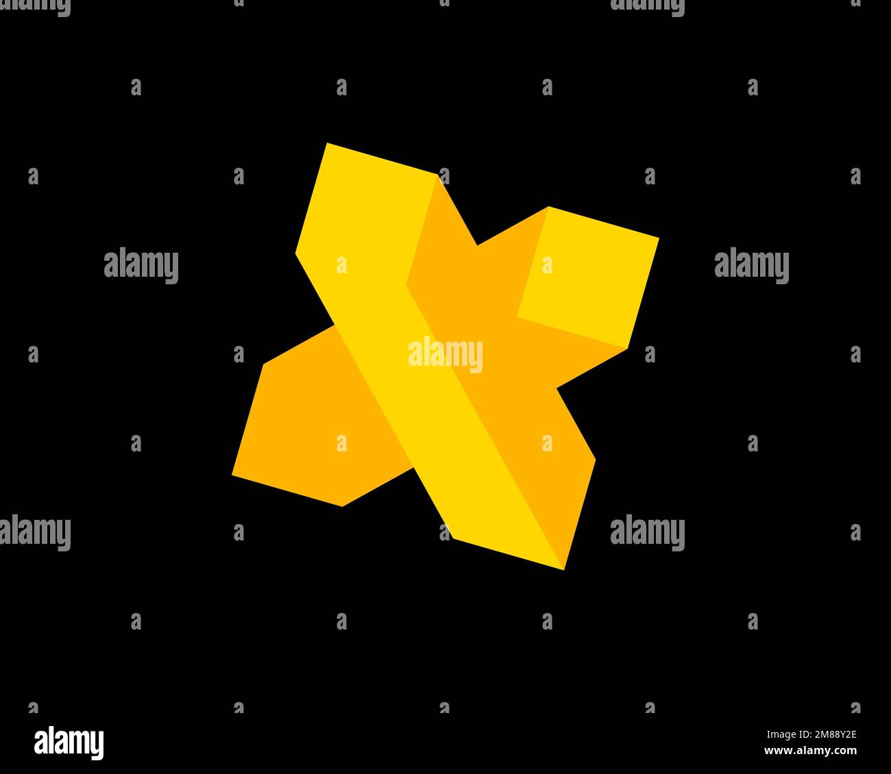 X company, rotated logo, black background B Stock Photo - Alamy