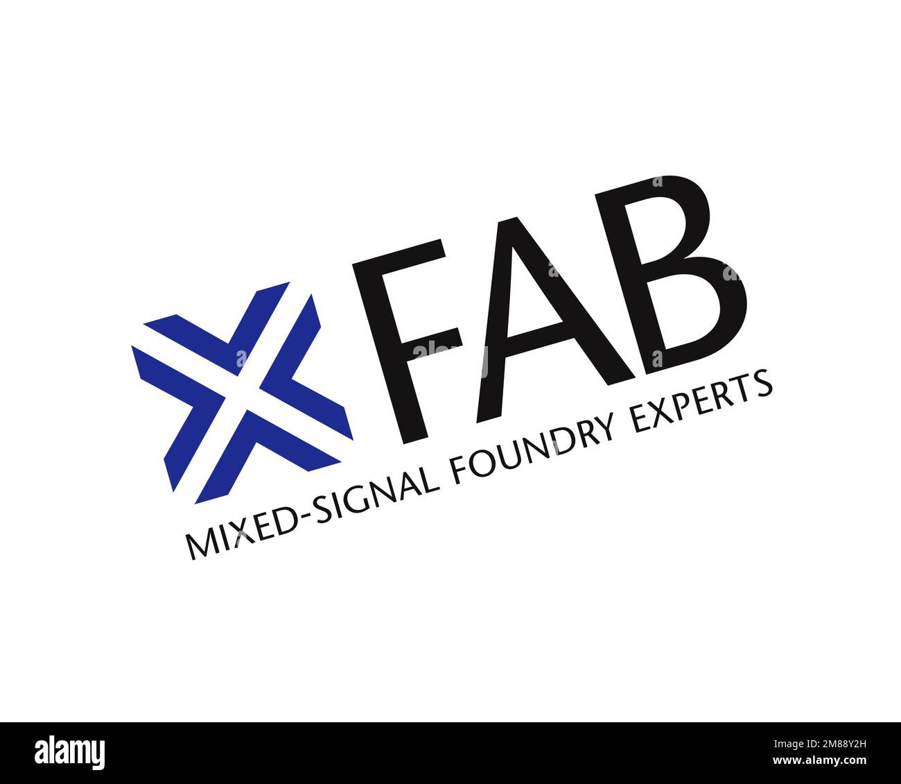 X Fab, rotated logo, white background Stock Photo - Alamy