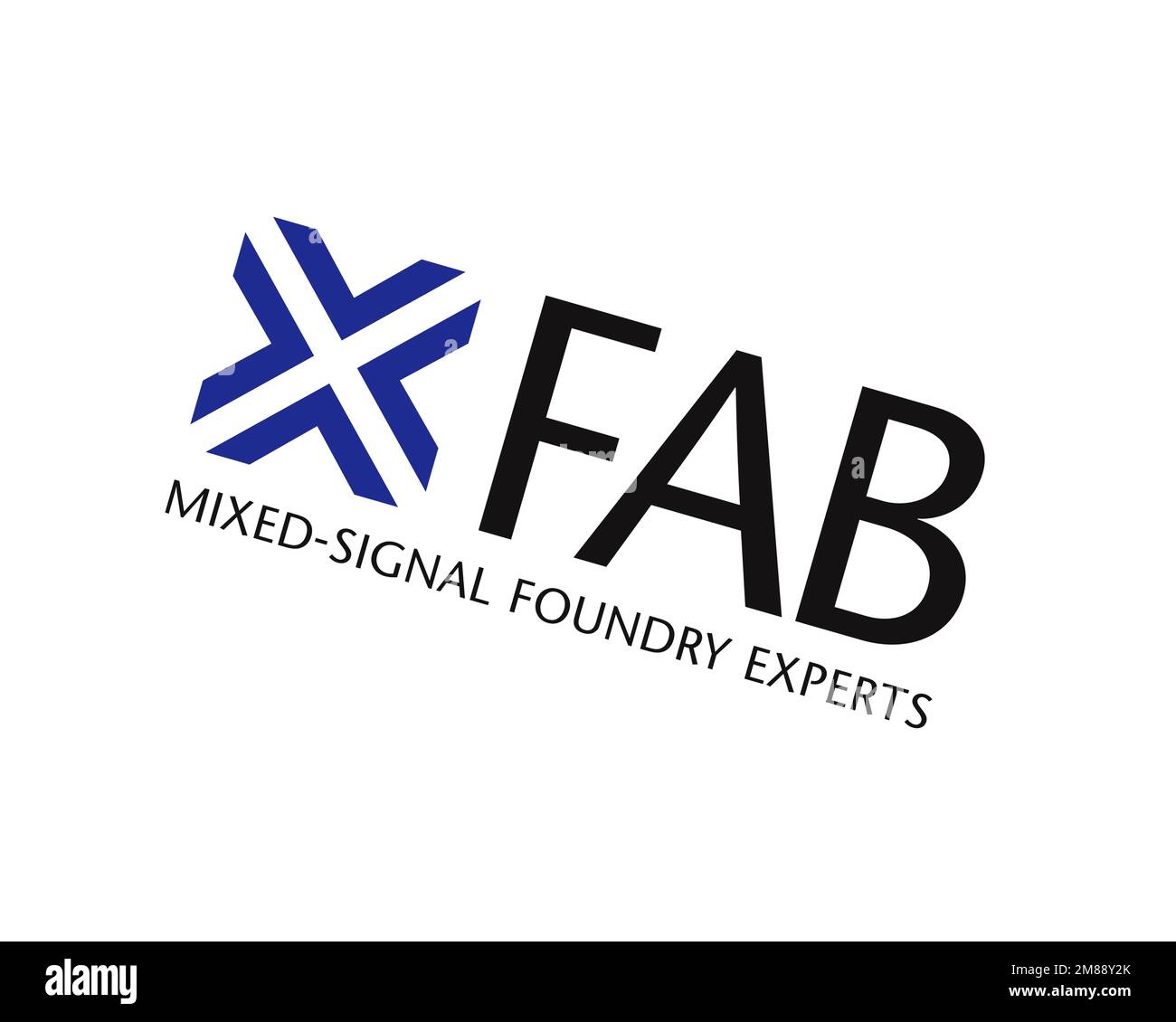 X Fab, rotated logo, white background B Stock Photo - Alamy