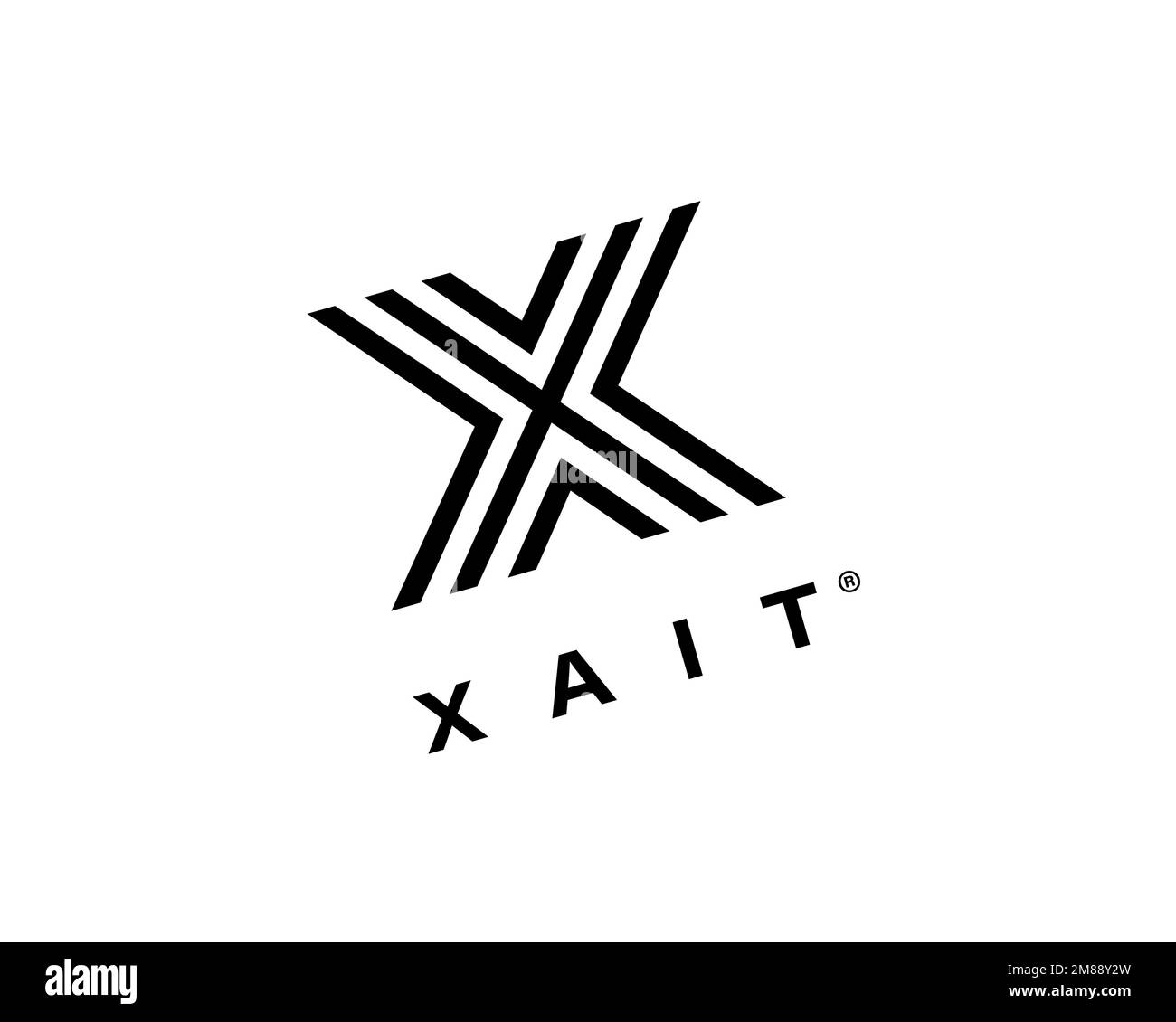 Xait, rotated logo, white background Stock Photo - Alamy