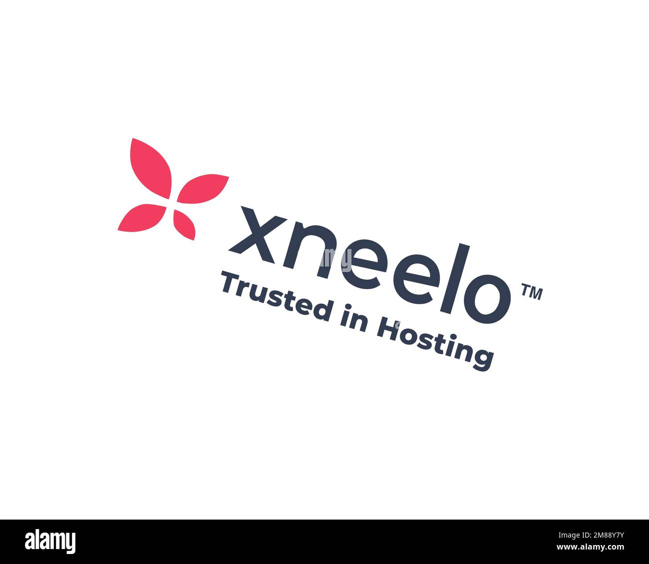 Xneelo, rotated logo, white background B Stock Photo - Alamy