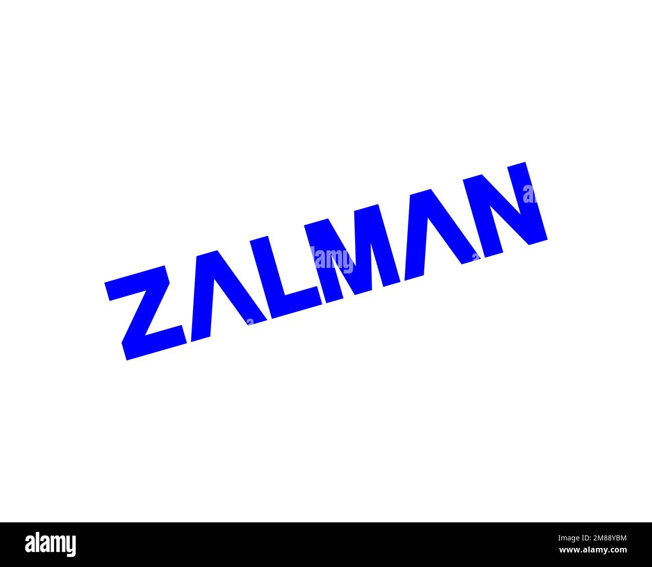 Zalman, rotated logo, white background Stock Photo - Alamy