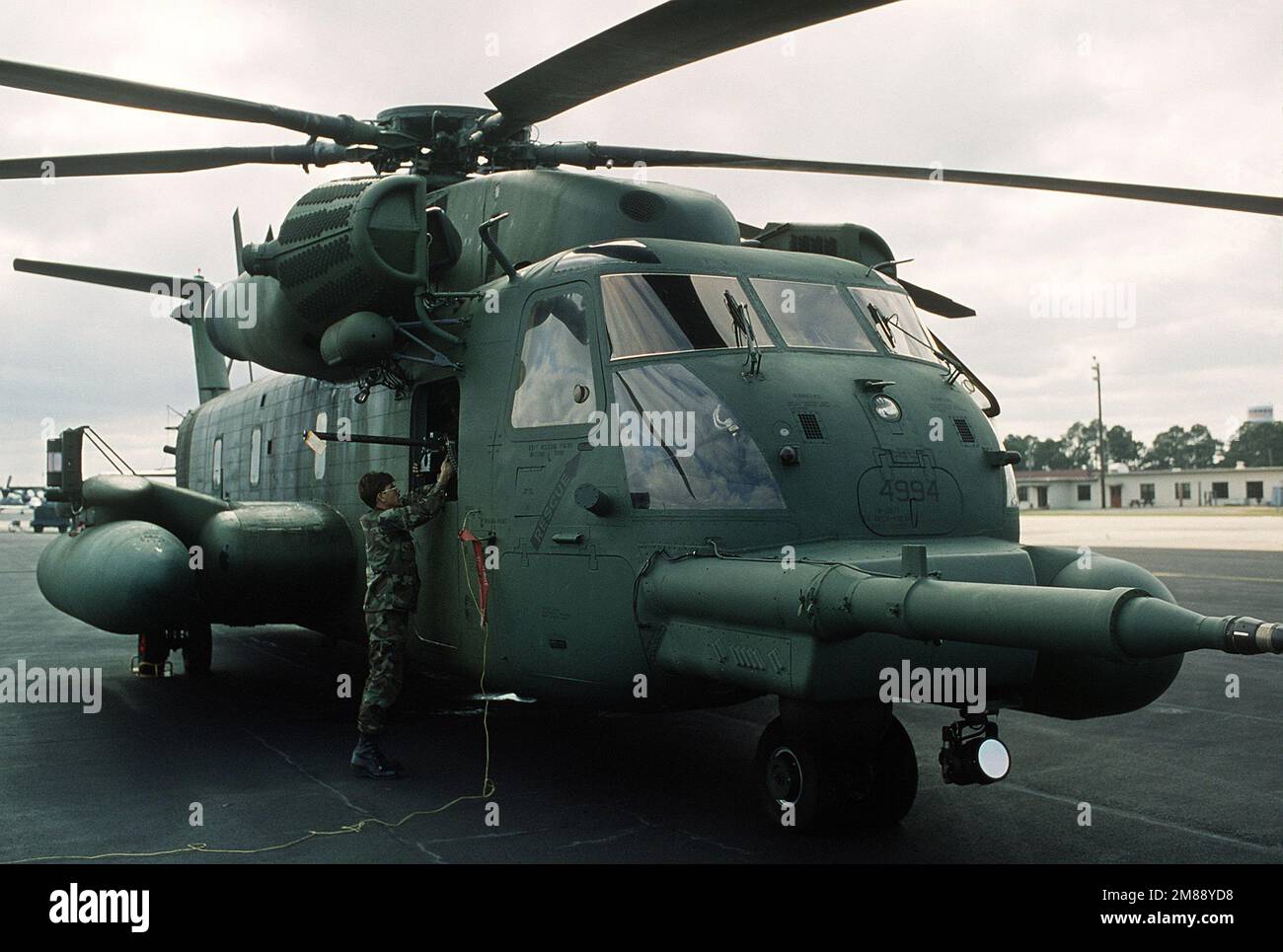 A right front view of one of the latest additions to the Air Force's ...