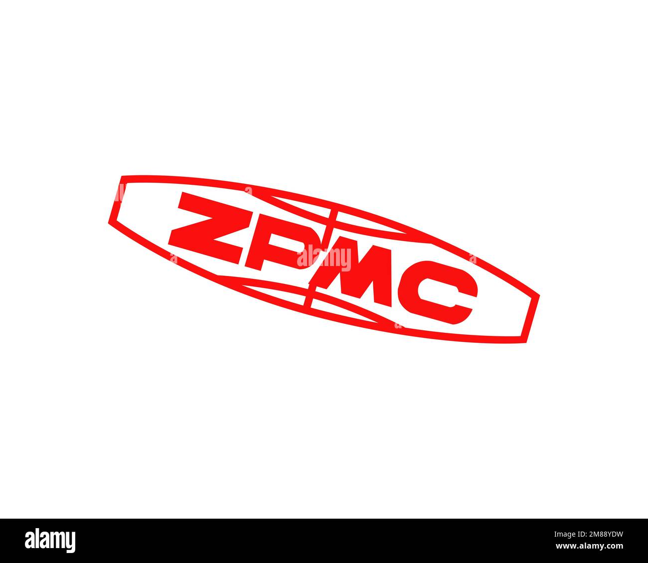 ZPMC company, rotated logo, white background B Stock Photo - Alamy