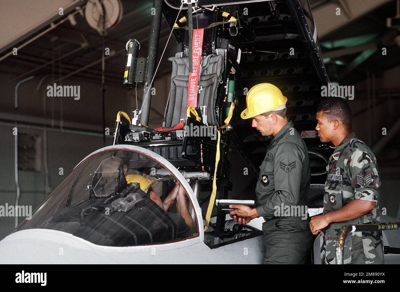SSGT Ronald McCormick of the 57th Component Repair Squadron supervises ...