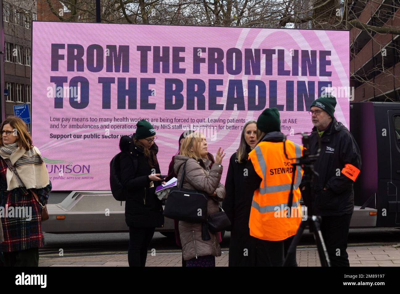 London, UK. 11th Jan, 2023. A vehicle with the words 'From the ...