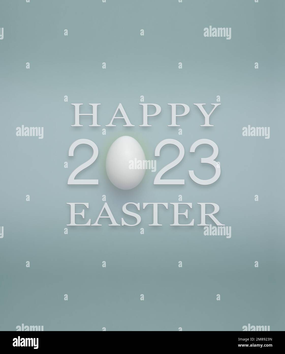 Happy Easter greetings with a real egg displaying the number 2023 ...