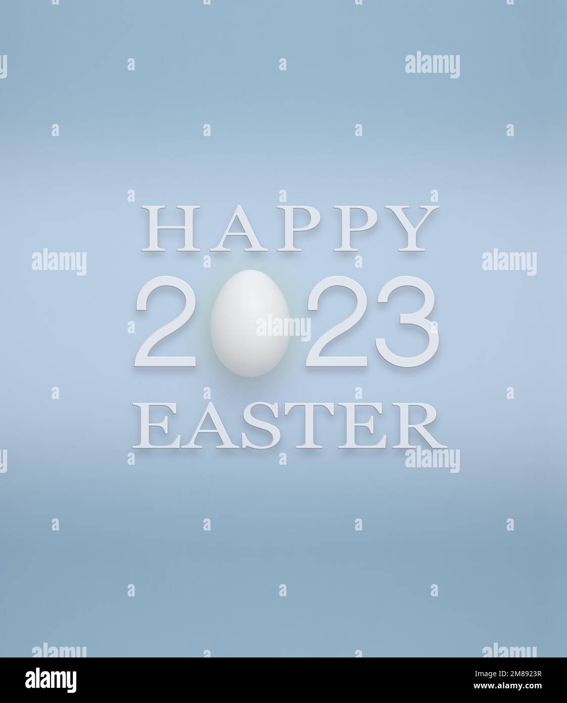 Happy Easter greetings with a real egg displaying the number 2023 ...