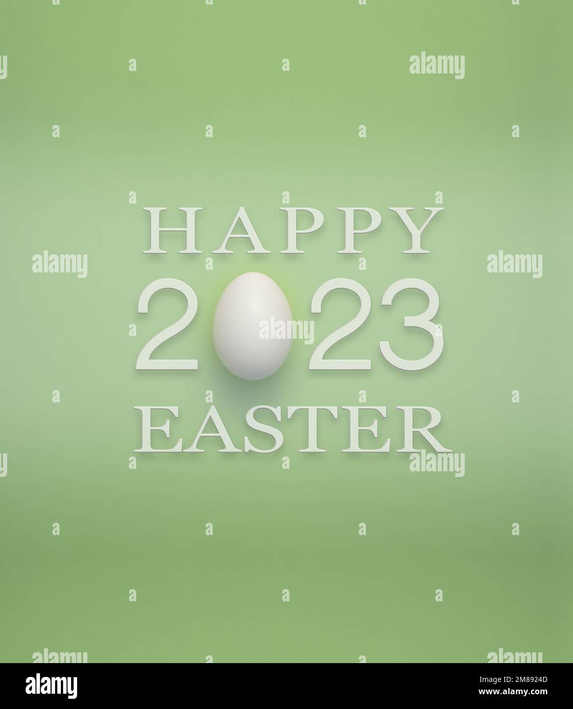 Happy Easter greetings with a real egg displaying the number 2023 ...