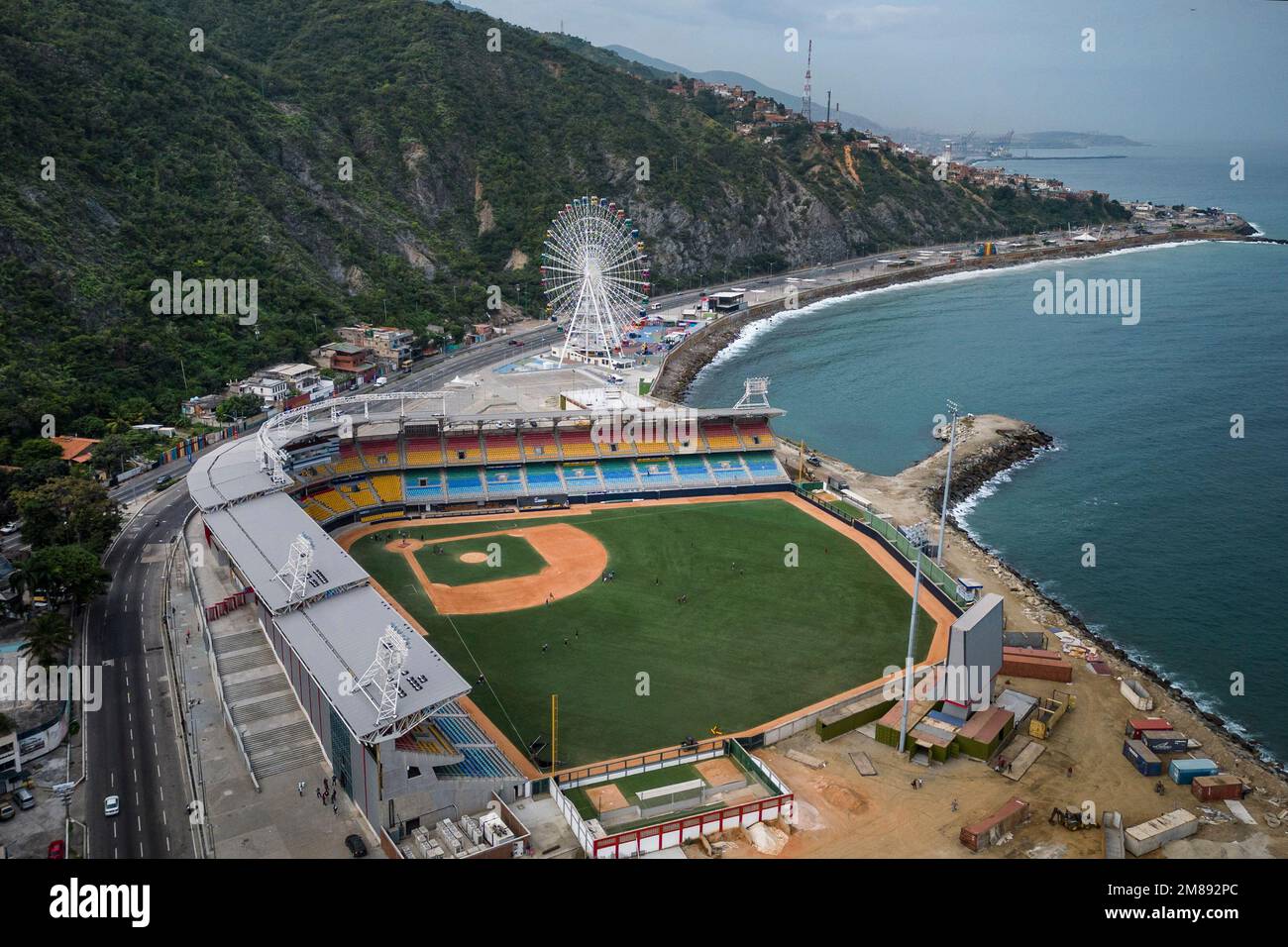 An aerial view of Jorge Luis Garcia Carneiro baseball stadium which ...