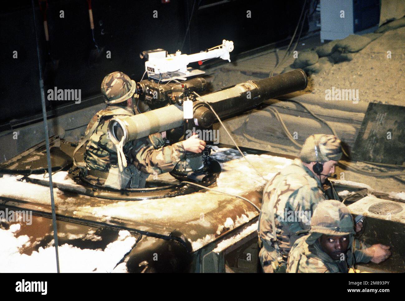 A soldier from the 1ST Battalion, 104th Infantry, aims a tube-launched ...