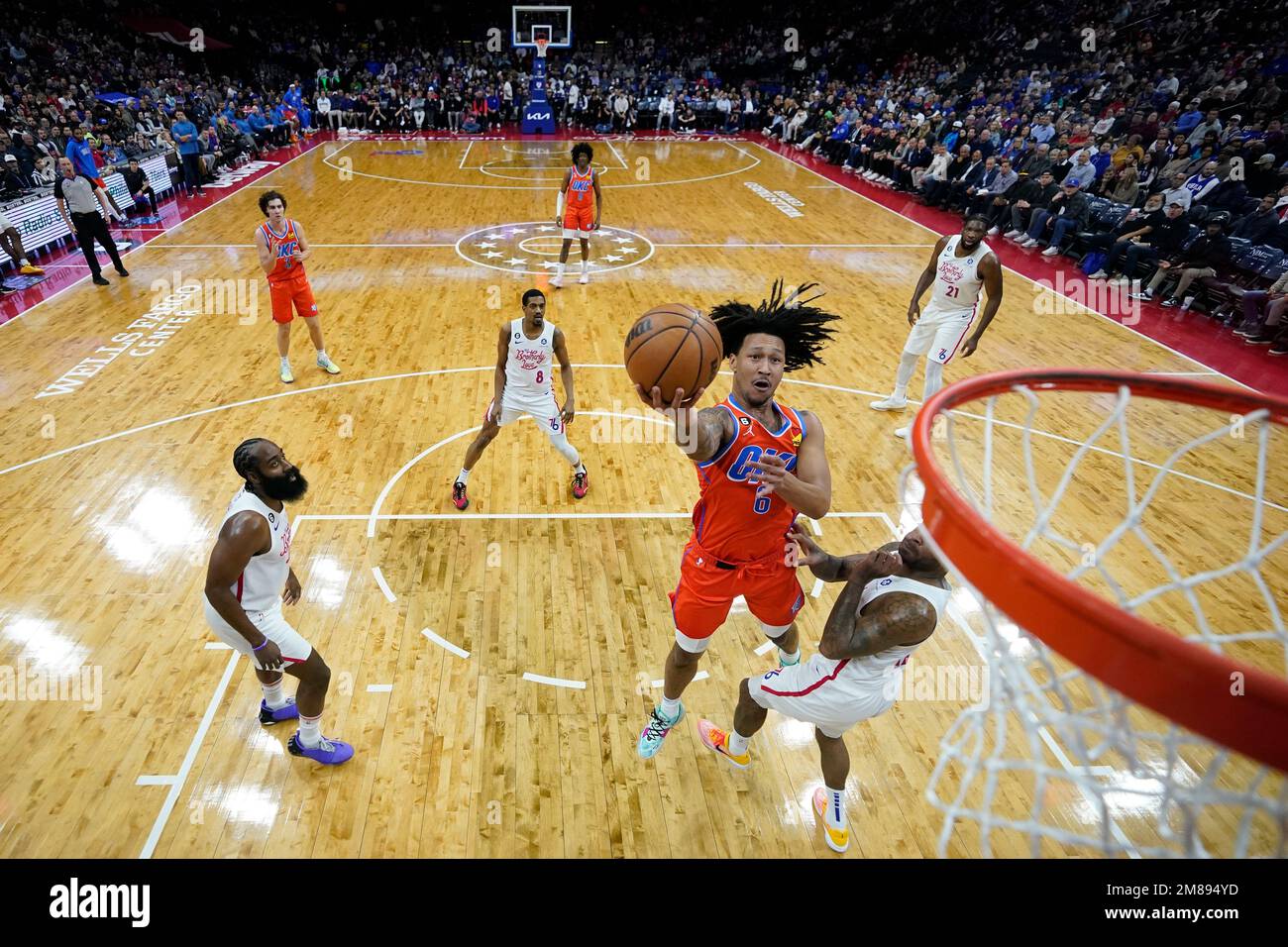 Oklahoma City Thunder's Jaylin Williams plays during an NBA basketball ...