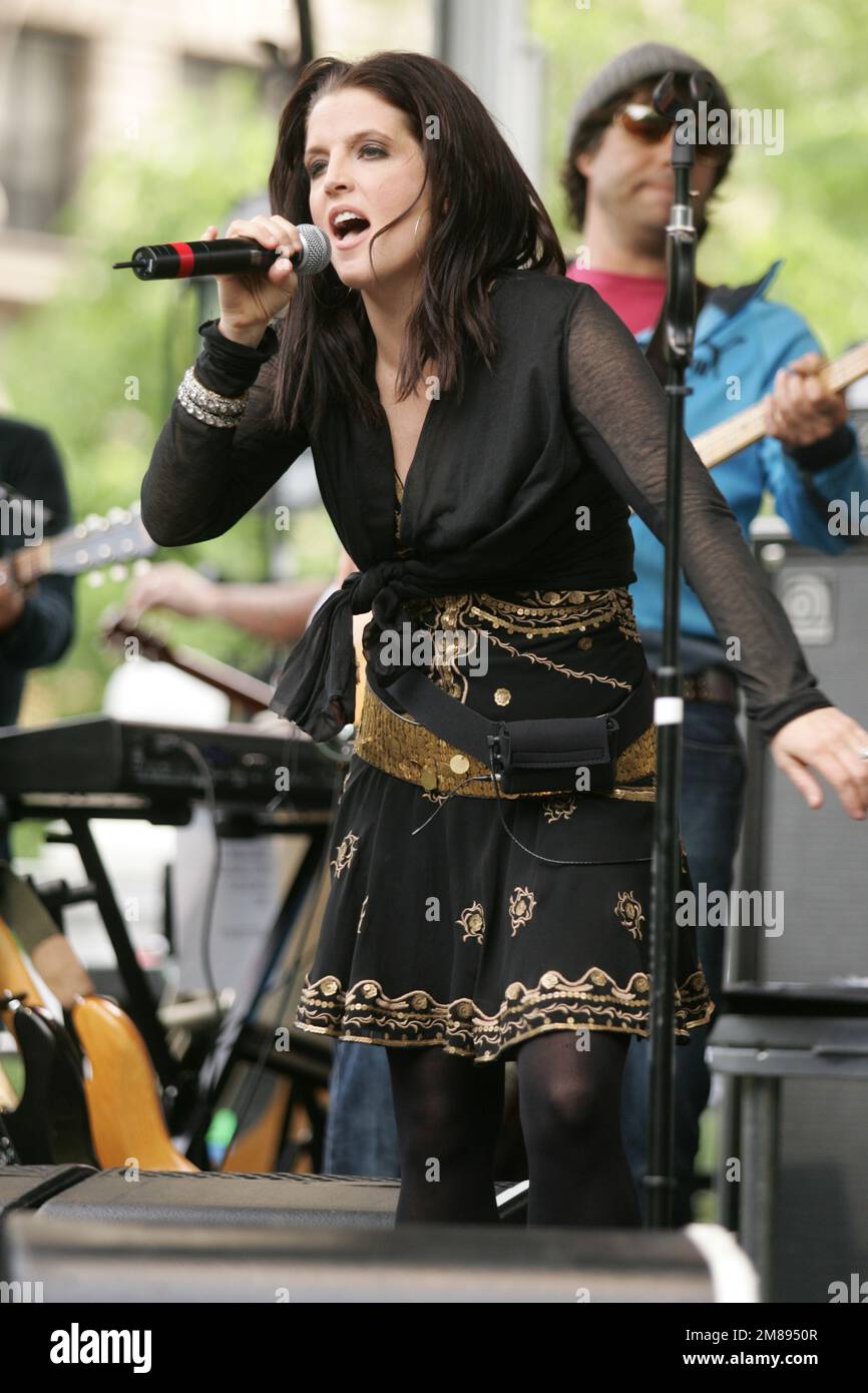 Lisa Marie Presley performs live at City Hall Park in New York City on ...