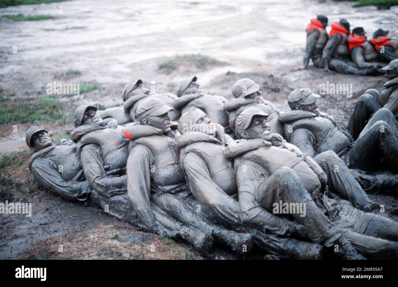U. S. Navy Basic Underwater Demolition/Sea-Air-Land (BUD/S) trainees ...
