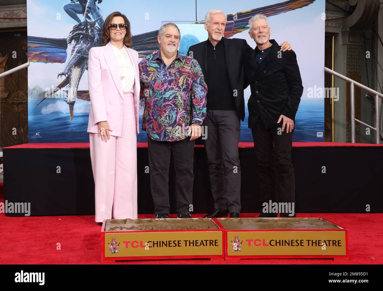 Hollywood, Ca. 12th Jan, 2023. Sigourney Weaver, Jon Landau, James ...