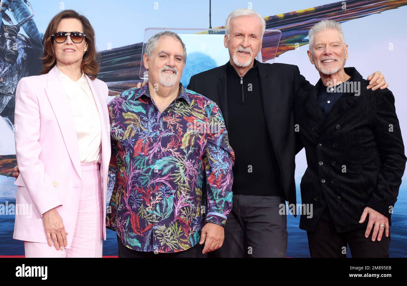 Hollywood, Ca. 12th Jan, 2023. Sigourney Weaver, Jon Landau, James ...