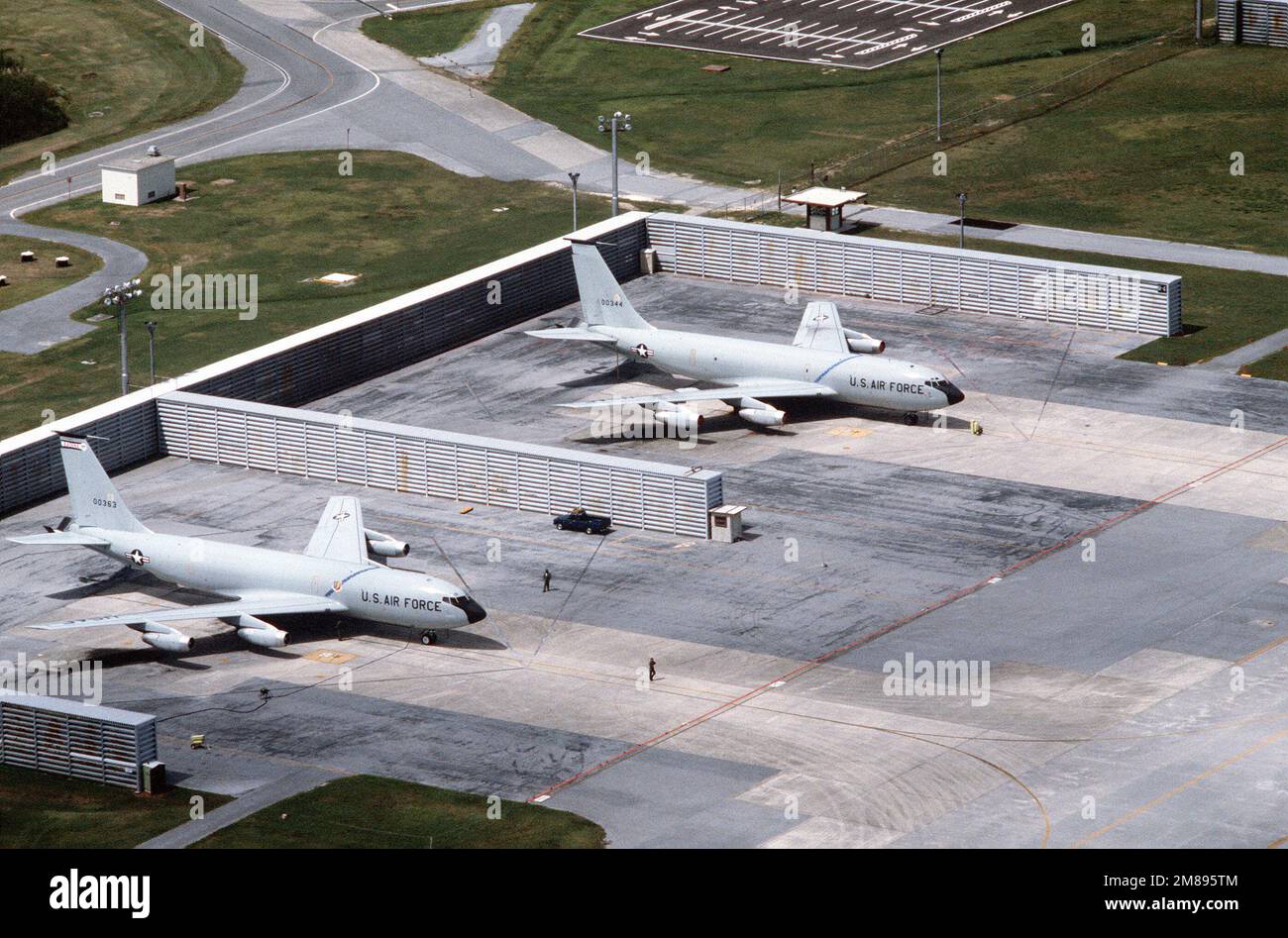 KC-135 Stratotanker aircraft of the 909th Air Refueling Squadron, 376th ...